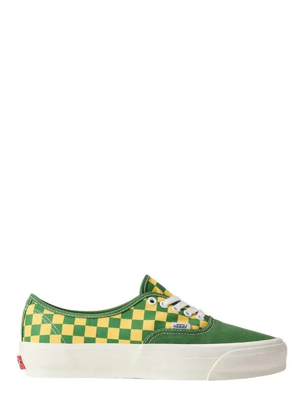 VANS Authentic Checkerboard Sneakers - Fairway Green/yellow