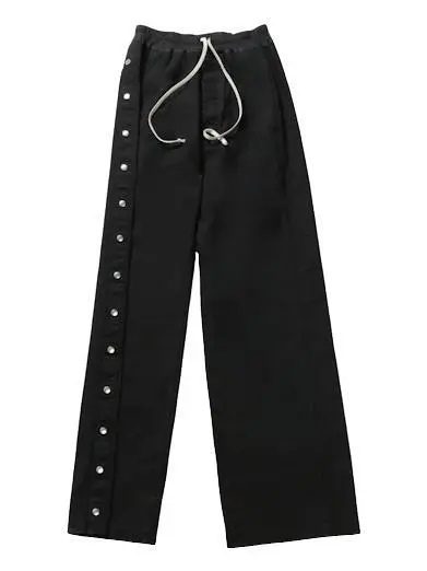 Rick Owens Cotton Canvas Pusher Pants - Black