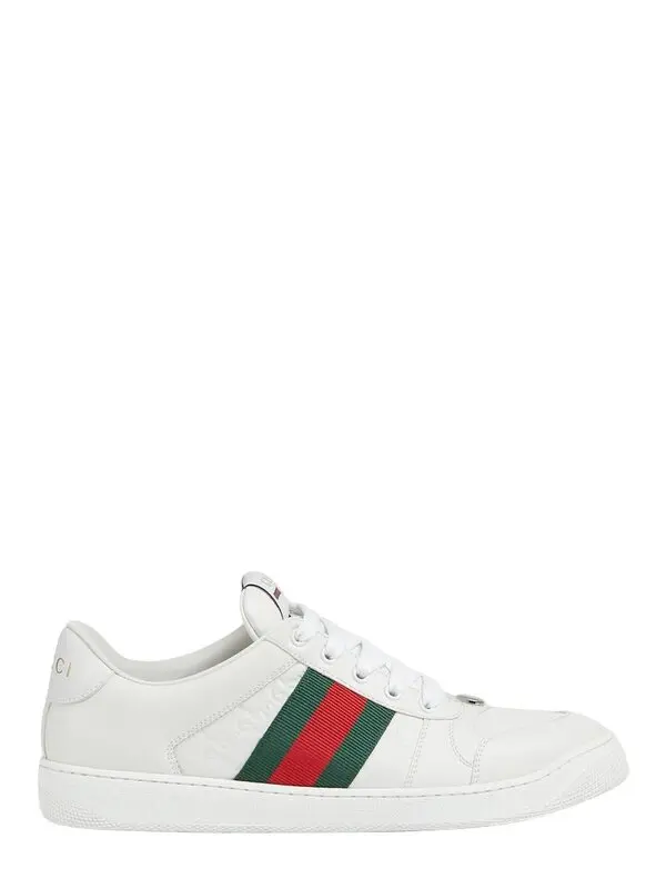Gucci Screener Gg Embossed Sneakers - White
