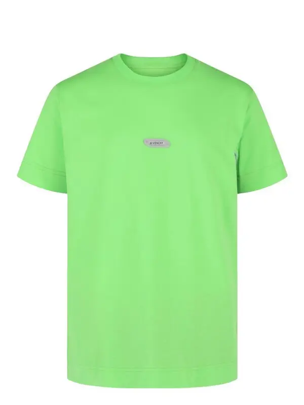 Givenchy Logo Crewneck Sweat-shirt Shortsleeve T-shirt - Bright Green