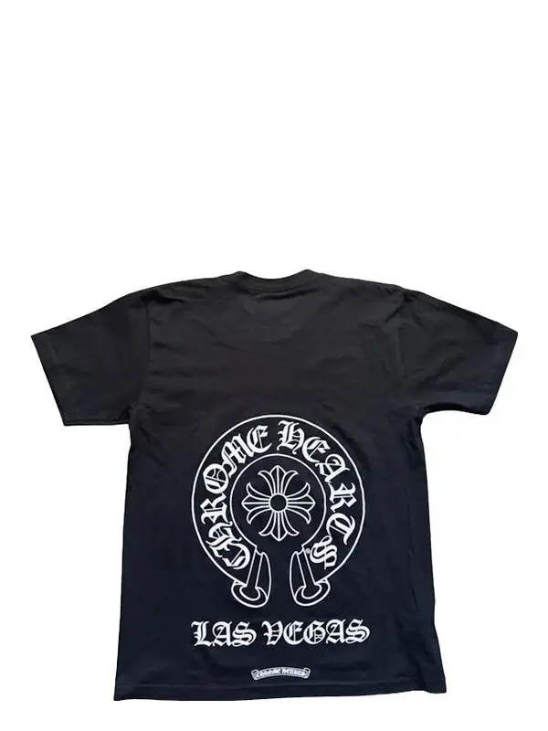 Chrome Hearts Las Vegas Horseshoe Short Sleeve Pocket Tee Shirt - Black