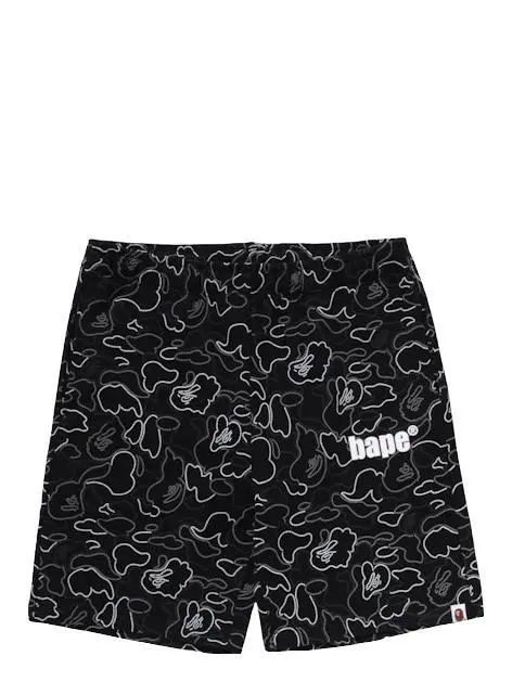 BAPE Regular Fit Sweat Shorts - Black