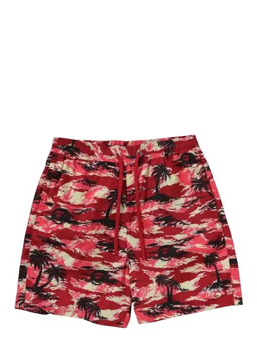 BAPE Relaxed Fit Beach Shorts - Red
