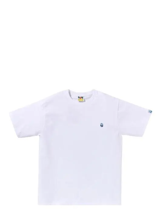 A BATHING APE Abc Camo One Point Tee Shirt - White/blue