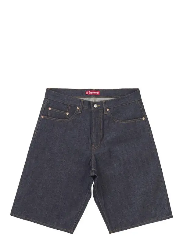 Supreme Rigid Baggy Selvedge Denim Shorts - Rigid Indigo