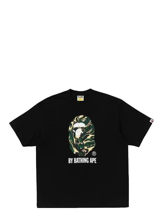 A BATHING APE Marbling Camo Bathing Ape Relaxed Fit Tee Shirt - Black