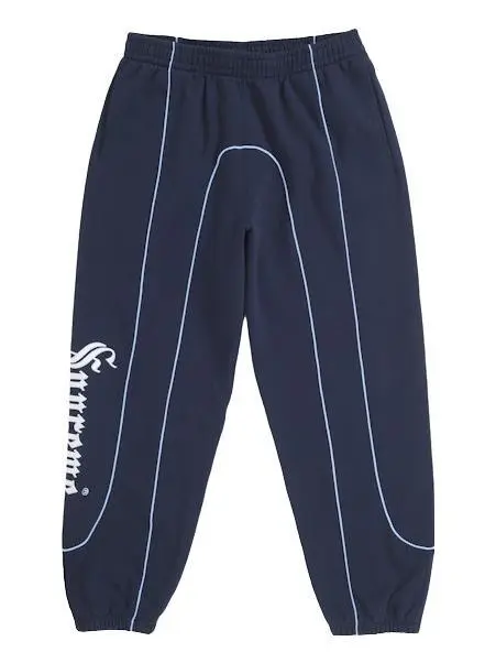 Supreme Curve Piping Sweatpant - Navy Blue