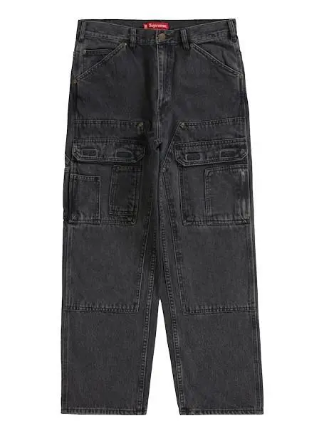 Supreme Double Knee Denim Utility Pant - Black
