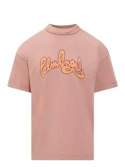 Palm Angels Seasonal Logo Insideout T-shirt - Pink/orange