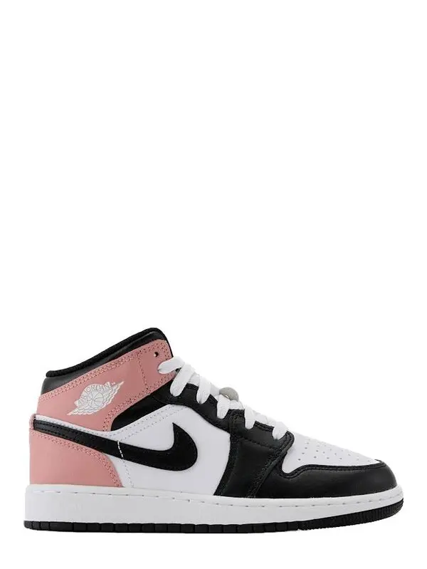 JORDAN 1 Mid Sneakers - White/rust Pink/black
