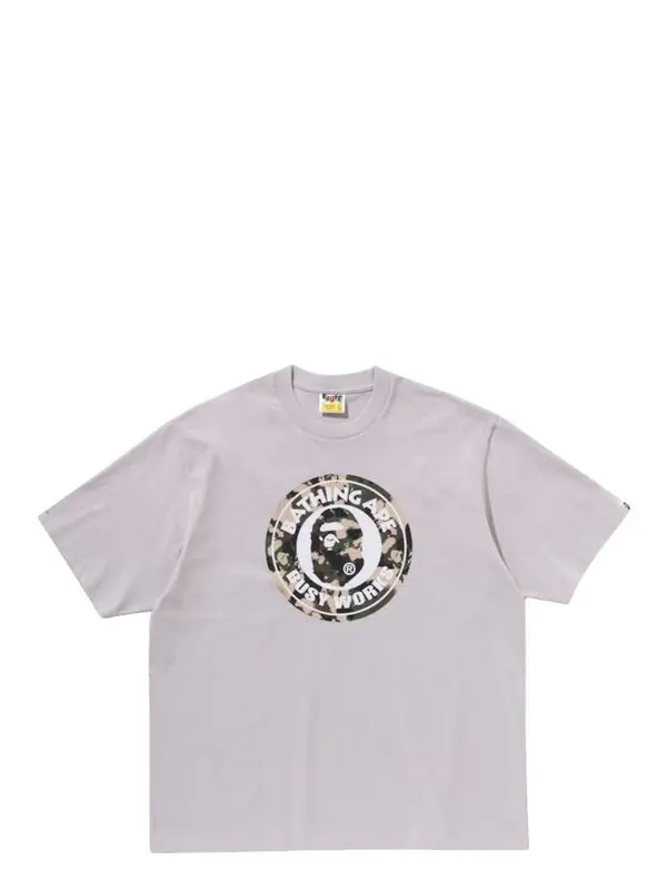 A BATHING APE Map Camo Busy Works Relaxed Fit Tee Shirt - Gray