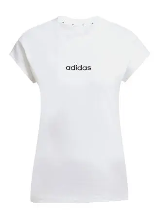 Adidas Essentials Linear Cotton T-shirt - White/black