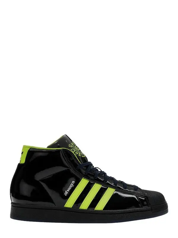 Adidas Pro Model Adv High-top Sneakers - Core Black/semi Solar Slime/collegiate Navy Blue
