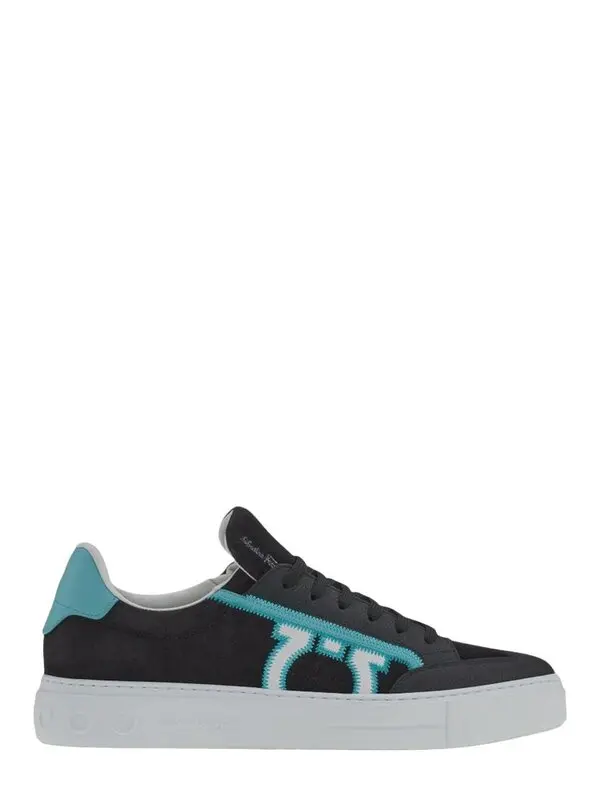 FERRAGAMO Borg 5 Sneakers - Black/blue
