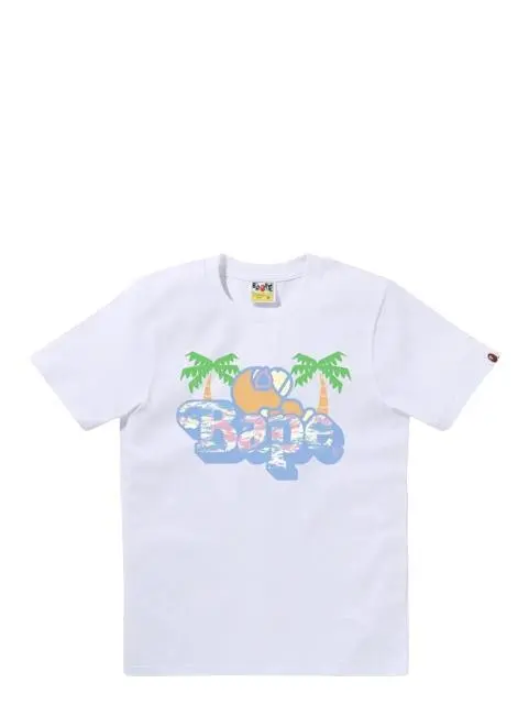 A BATHING APE Palm Tree Milo Tee - White
