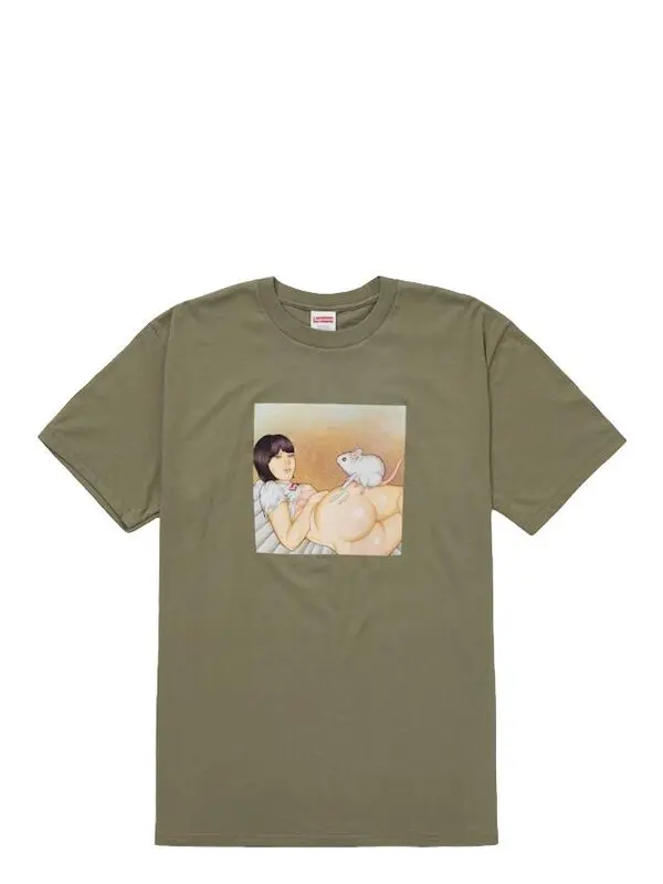 Supreme Mouse Tee Shirt - Olive