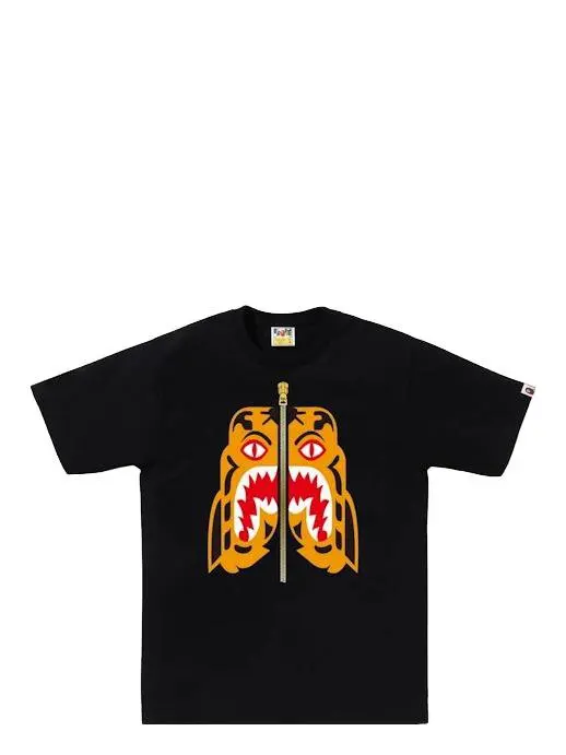 A BATHING APE Colors Tiger Tee Shirt Tee Shirt - Black