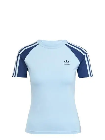 Adidas Adicolor 3-stripes Raglan Slim T-shirt - Clear Sky Blue