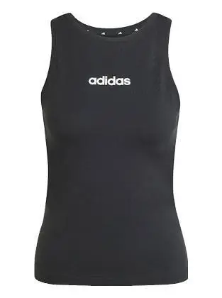 Adidas Essentials Linear Slim Cotton Tank Top - Black/white