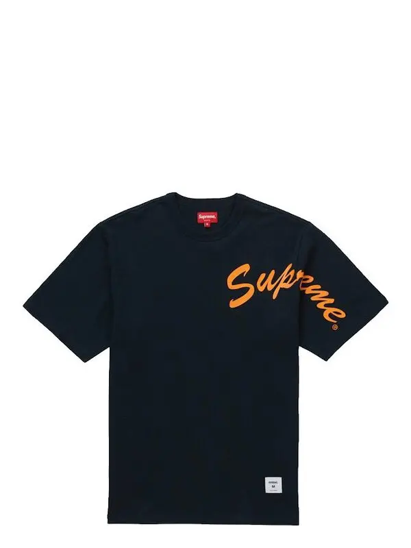Supreme Shoulder Arc Short Sleeve Top - Navy Blue