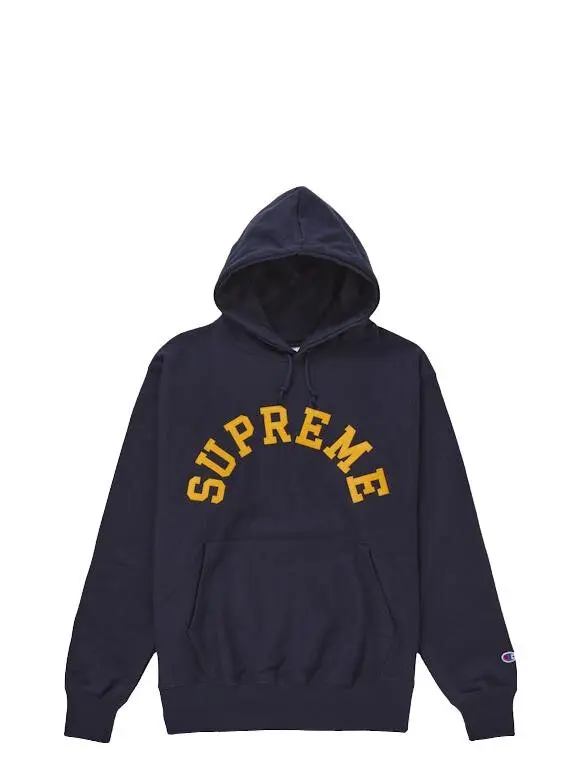 Supreme Champion Hooded Sweatshirt - Navy Blue