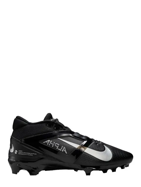 Nike Alpha Menace 4 Pro Football Shoe - Black/metallic Silver