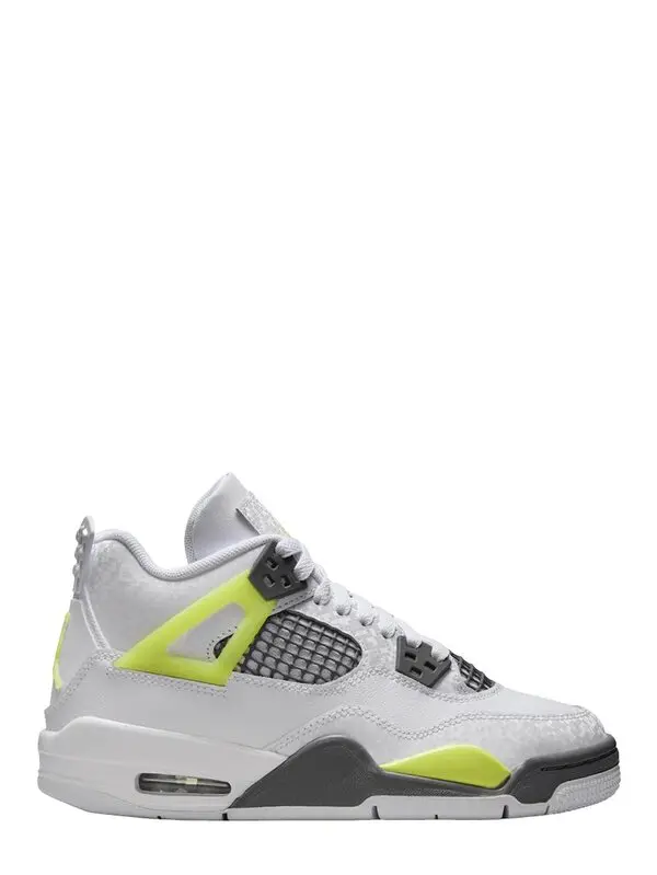 JORDAN 4 Retro Sneakers - White/light Lemon Twist/light Graphite