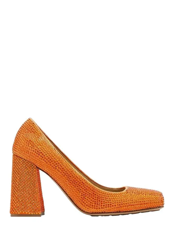 Bottega Veneta Crystal-embellished Tower Pumps - Orange