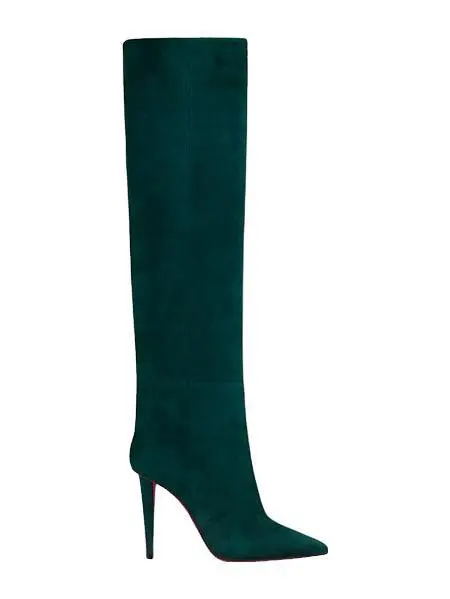 CHRISTIAN LOUBOUTIN Astrilarge Botta 100 Suede Knee-high Boots - Vosges