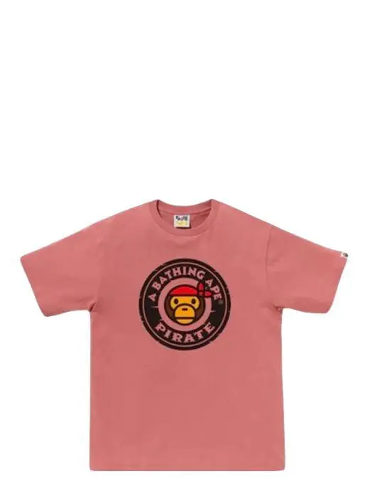 A BATHING APE Milo Pirate Tee Shirt - Pink