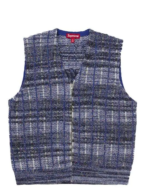 Supreme Speckled Zip-up Vest - Blue
