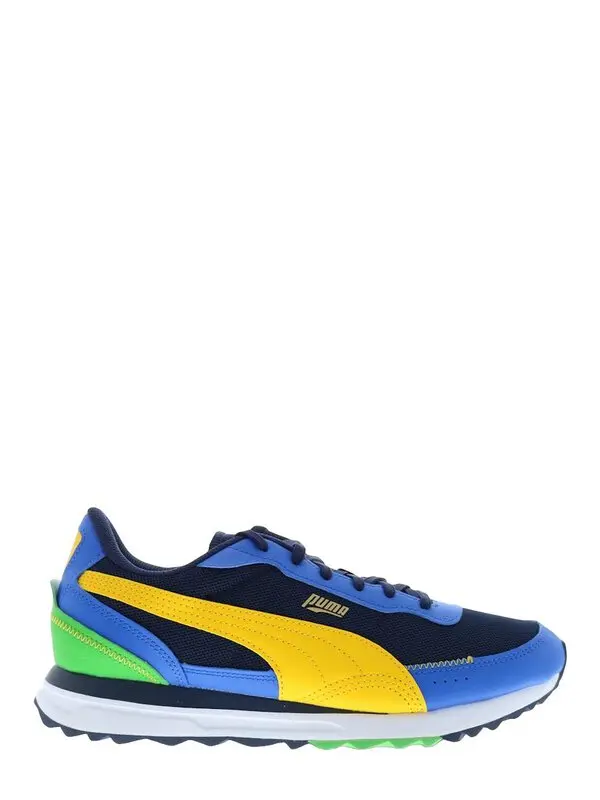 PUMA Road Rider Lthin Sneakers - Navy Blue/yellow Sizzle
