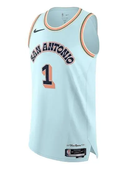 Nike X Nba San Antonio Spurs Victor Wembanyama 2024/25 City Edition Authentic Swingman Jersey - Light Blue