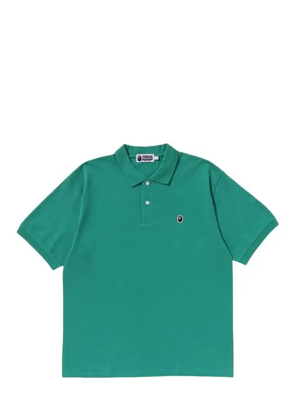 A BATHING APE One Point Relaxed Fit Polo Shirt - Green