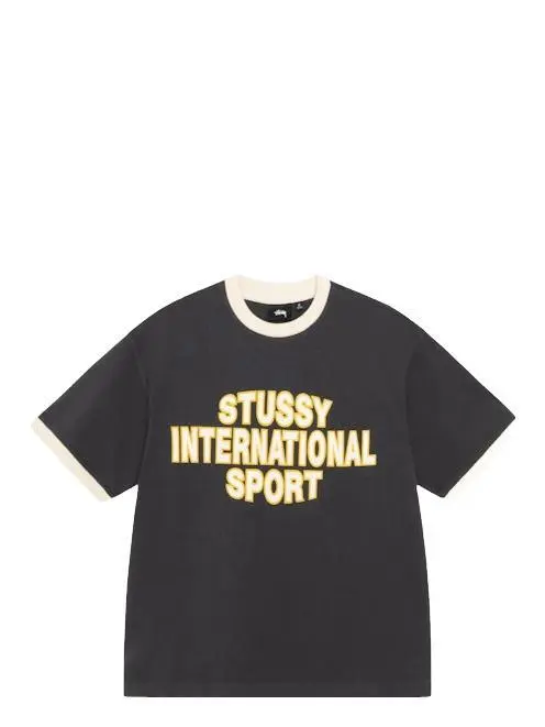 StÜssy Sport Ringer Tee Shirt - Black