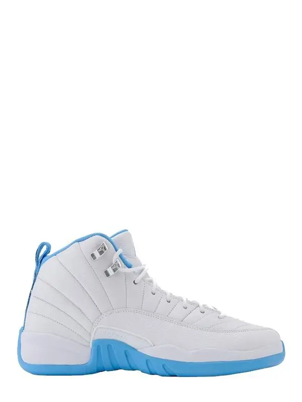 JORDAN 12 Retro Melo Sneakers - White/university Blue/metallic Silver