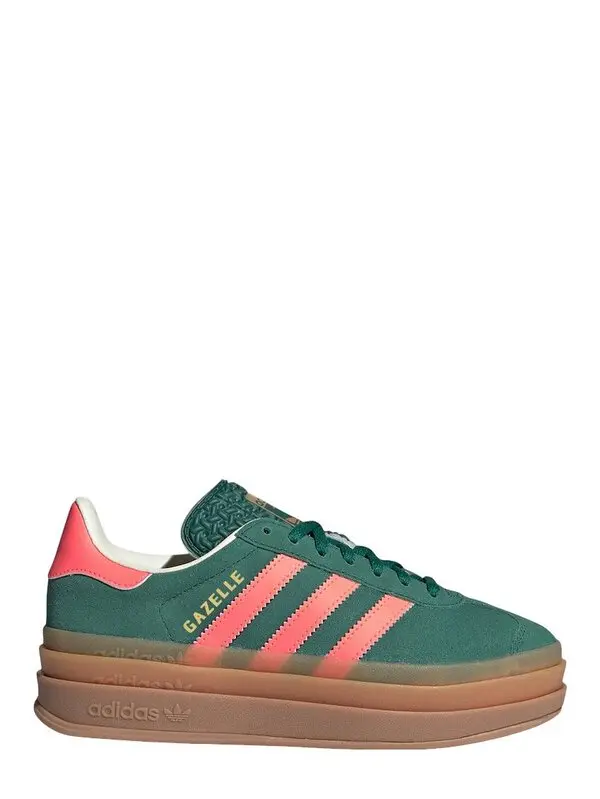 Adidas Gazelle Bold Sneakers - Collegiate Green/signal Coral/cream White