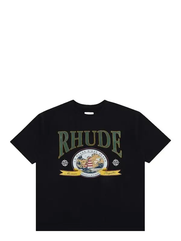 Rhude Monaco Regatta T-shirt - Vintage Black