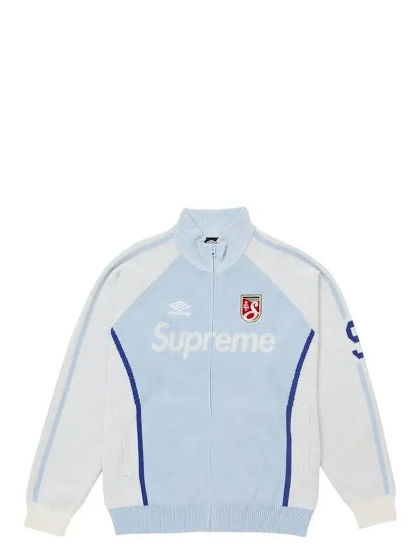Supreme Zip Up Sweater - Light Blue