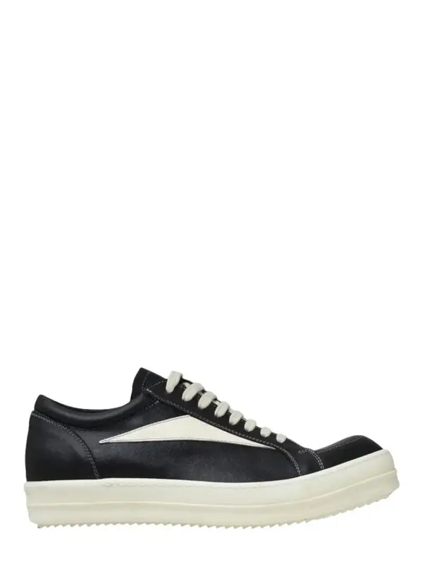 Rick Owens Leather Sneaker - Black/milk