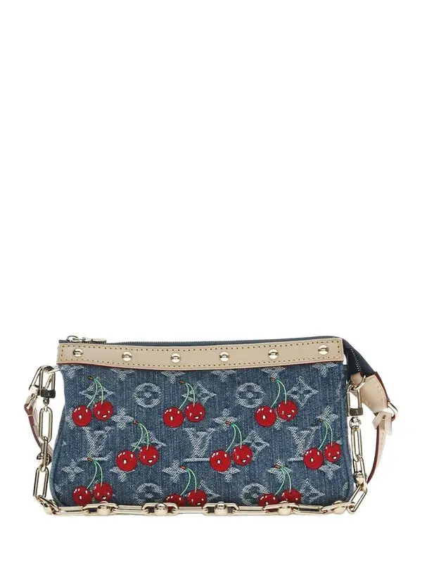 LOUIS VUITTON X Takashi Murakami Cherry Pochette Accessoires - Denim Monogram