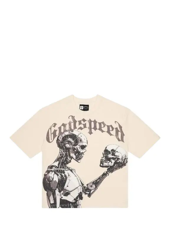 GODSPEED Mankind Vs Ai Iii T-shirt - Bone/black