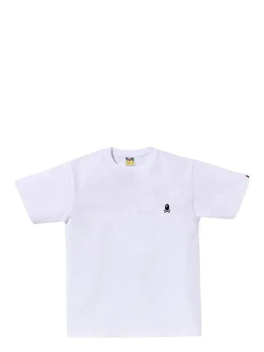 A BATHING APE Ape Crossbone One Point Tee Shirt - White