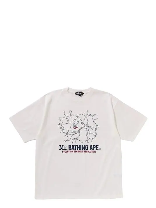 A BATHING APE Print Tee Shirt - White