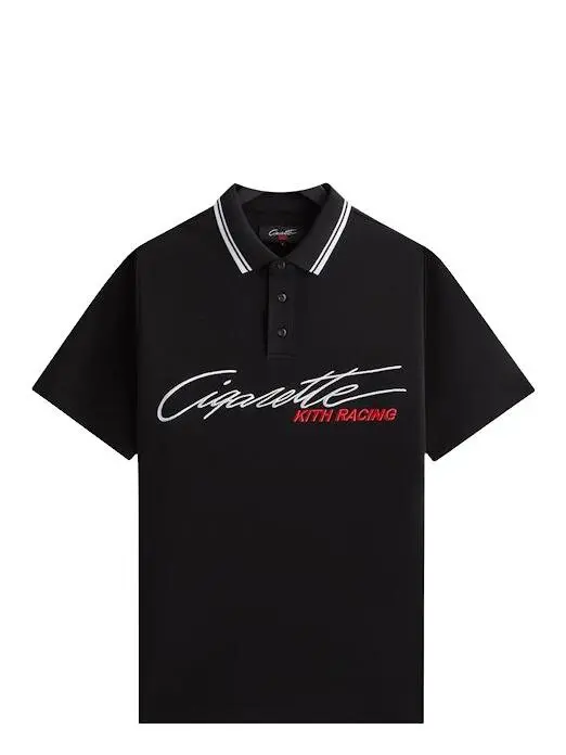 Kith Cigarette Racing Pique Polo Shirt - Black