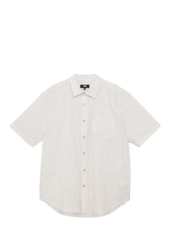 StÜssy Wavy Striped Shirt - White/natural Stripes