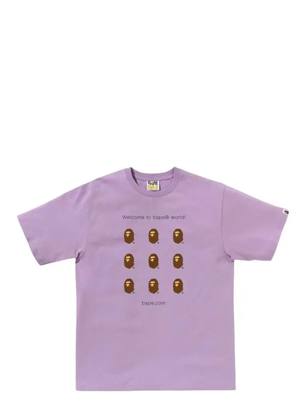 A BATHING APE Dot Com Tee Shirt - Purple
