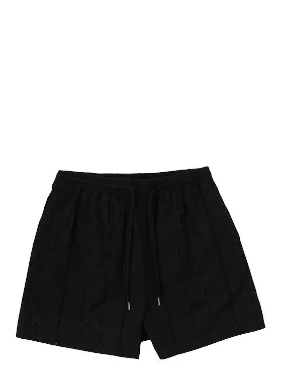 A BATHING APE Relaxed Fit Embroidered Shorts - Black