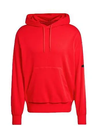 Adidas Essentials Loosefit 3 Bar Logo French Terry Hoodie - Pure Ruby/black
