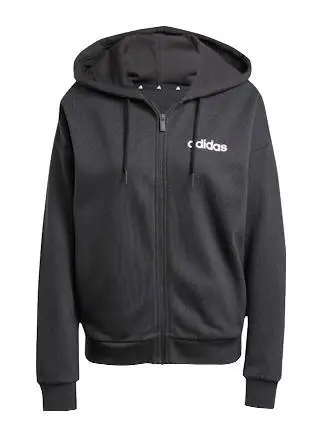 Adidas Essentials Linear Full-zip French Terry Hoodie - Black/white